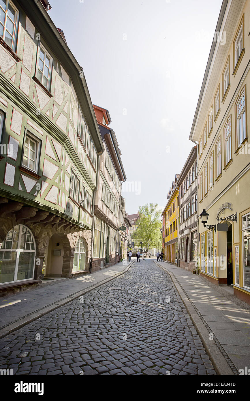 Street with half timbered houses Stock Photo - Alamy