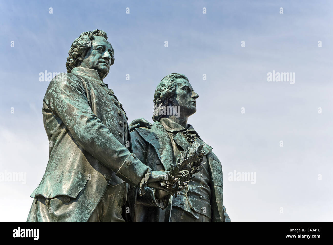 Goethe and Schiller Monument Stock Photo - Alamy