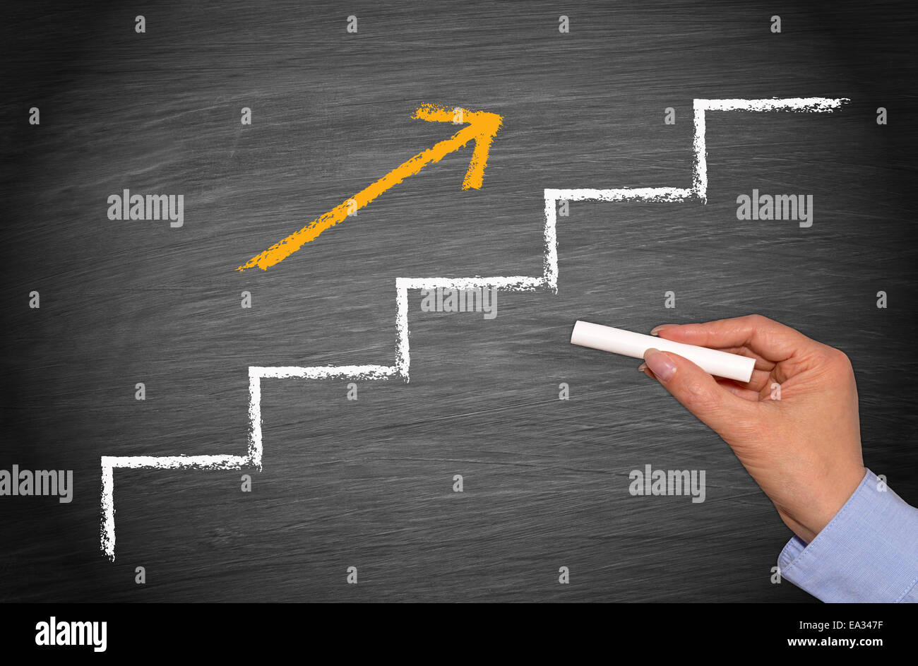 Step by step to the top Stock Photo - Alamy
