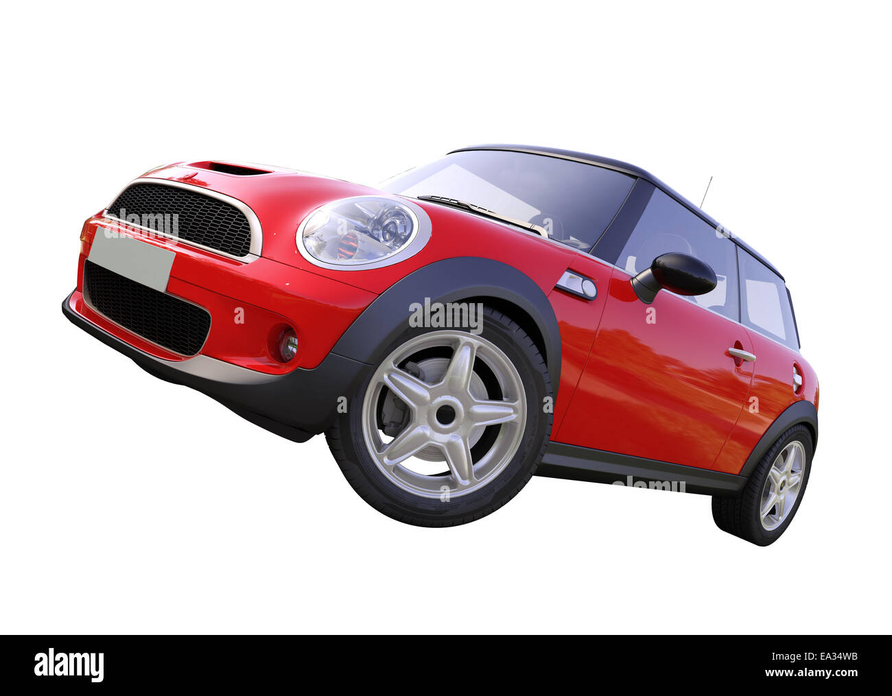 Modern compact car isolated Stock Photo - Alamy