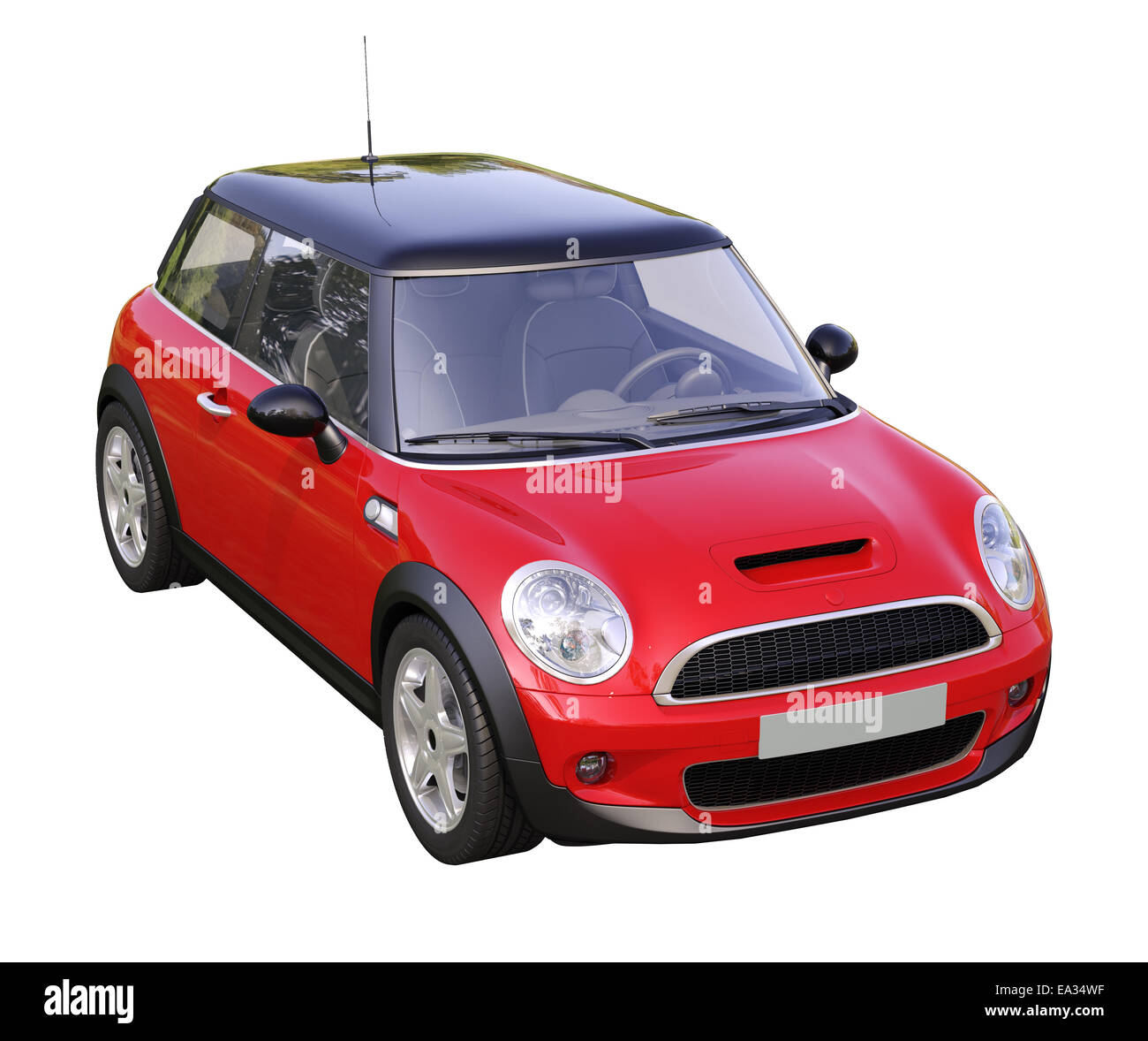 Modern compact car isolated Stock Photo - Alamy