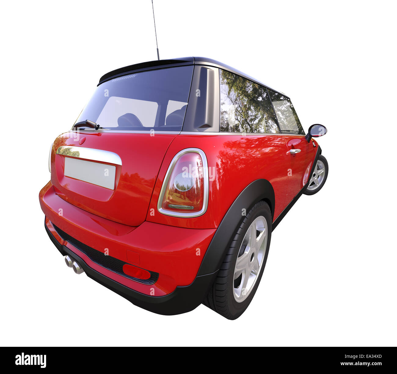 Modern compact car isolated Stock Photo - Alamy