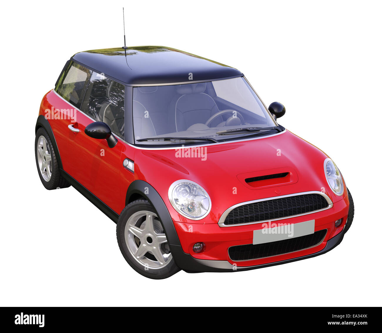 Modern compact car isolated Stock Photo - Alamy