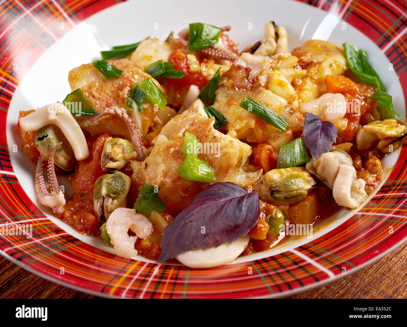 Acqua Pazza with perch Stock Photo - Alamy