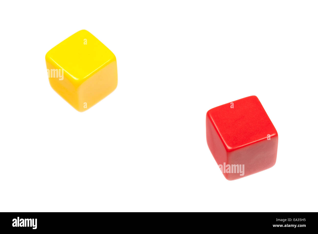 Two colourful dices rolled Stock Photo - Alamy