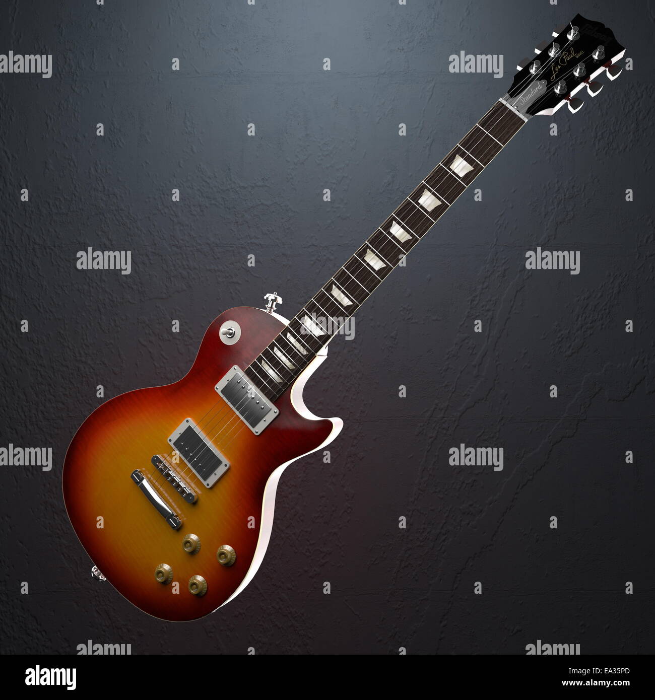 guitar and stone wall Stock Photo - Alamy