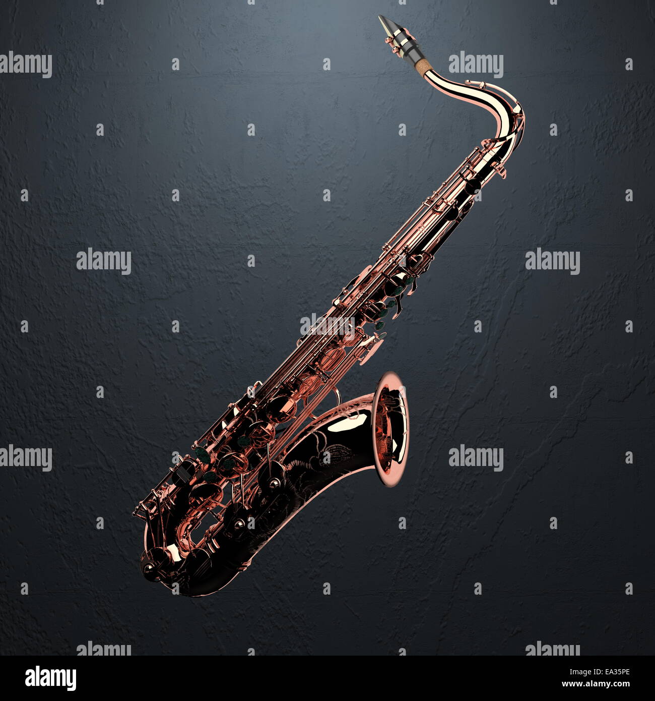 saxophone and stone wall Stock Photo - Alamy