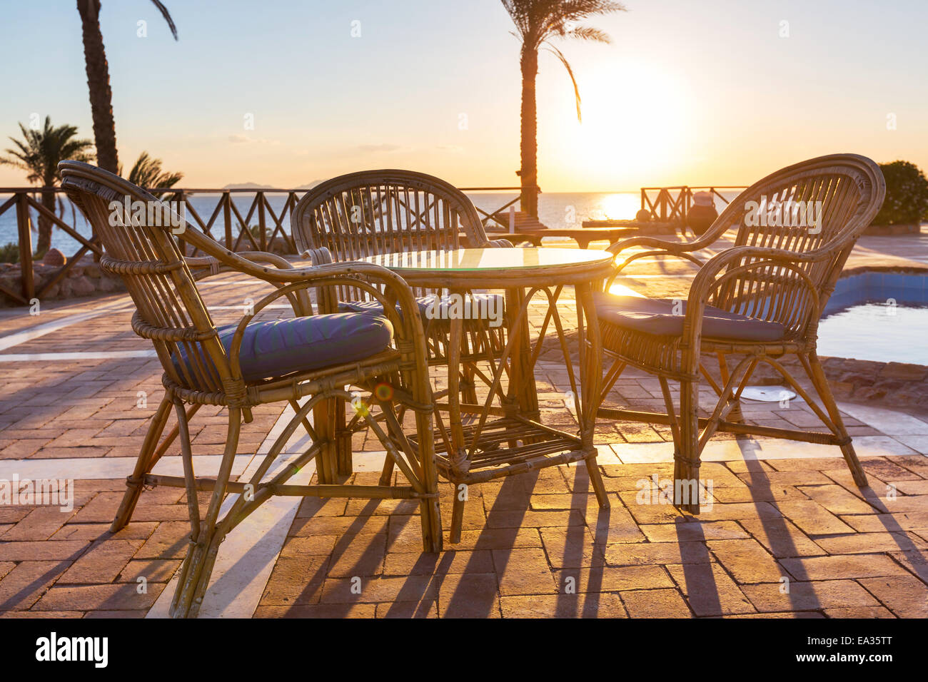 Chair near swimming pool Stock Photo - Alamy