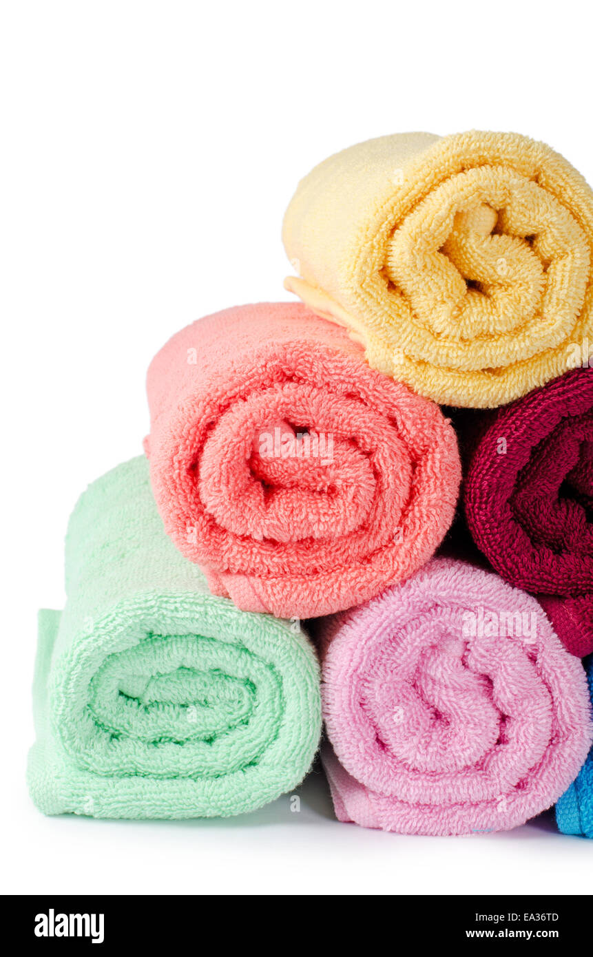 The combined color towels Stock Photo - Alamy