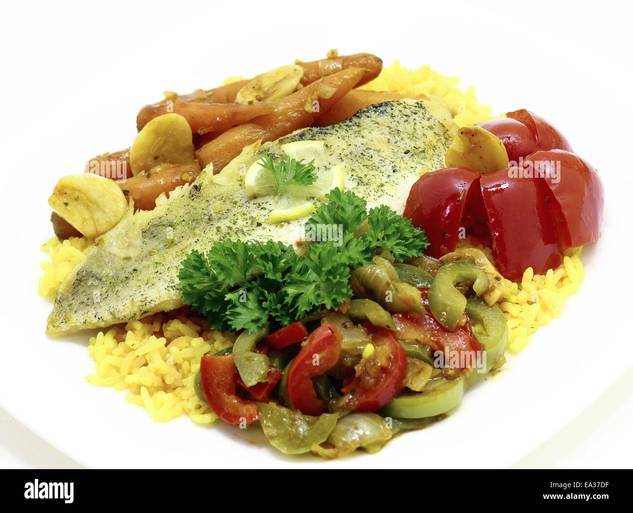 Fried fillet of pike Stock Photo - Alamy