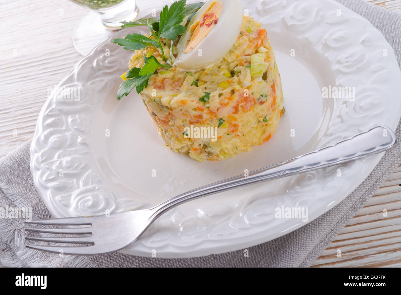 Polish vegetable salad Stock Photo - Alamy