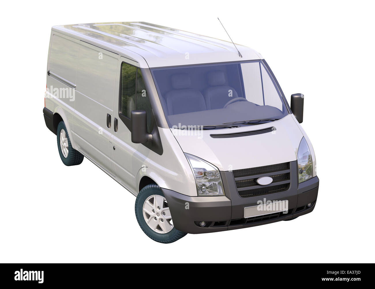 Commercial van isolated Stock Photo - Alamy