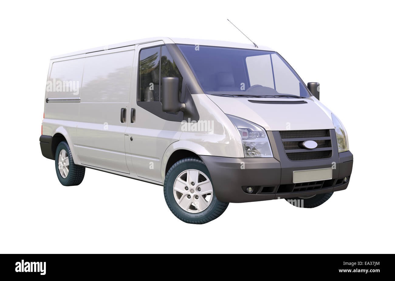 Commercial van isolated Stock Photo - Alamy