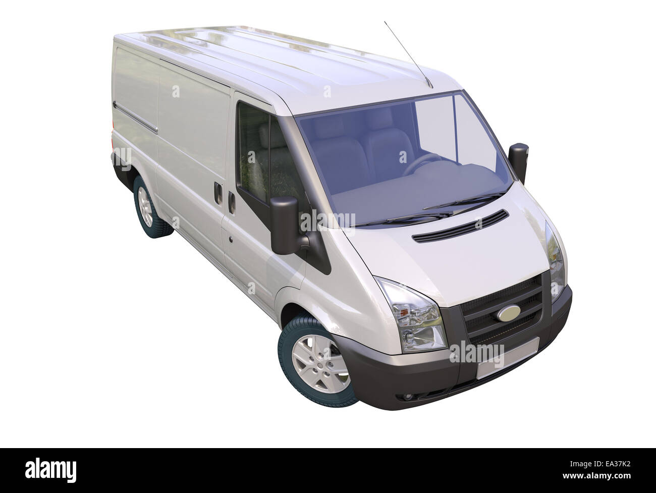 Commercial van isolated Stock Photo - Alamy