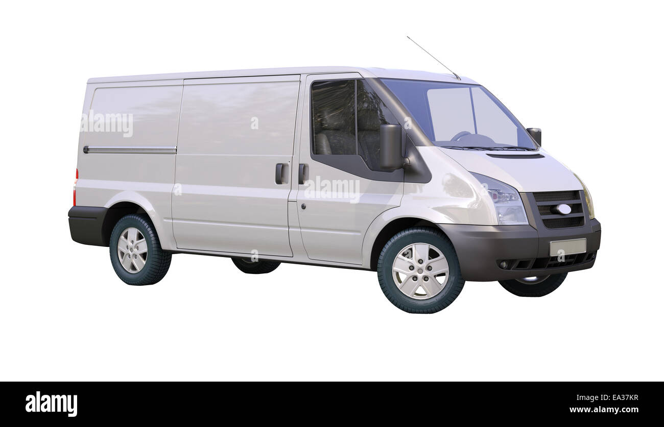 Commercial van isolated Stock Photo - Alamy