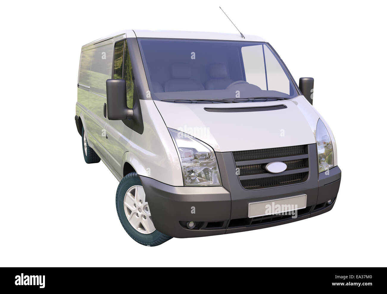 Commercial van isolated Stock Photo - Alamy