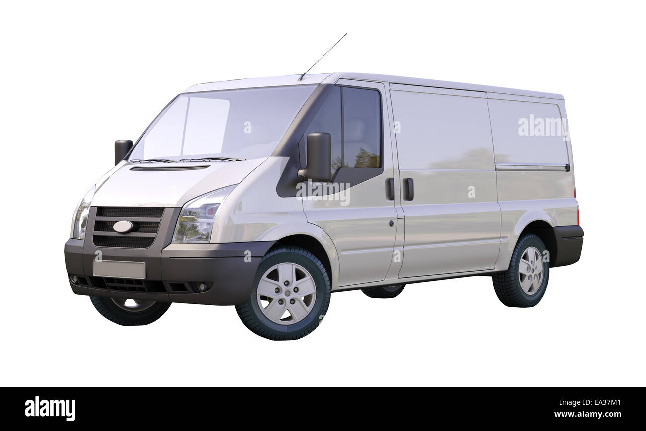 Commercial van isolated Stock Photo - Alamy