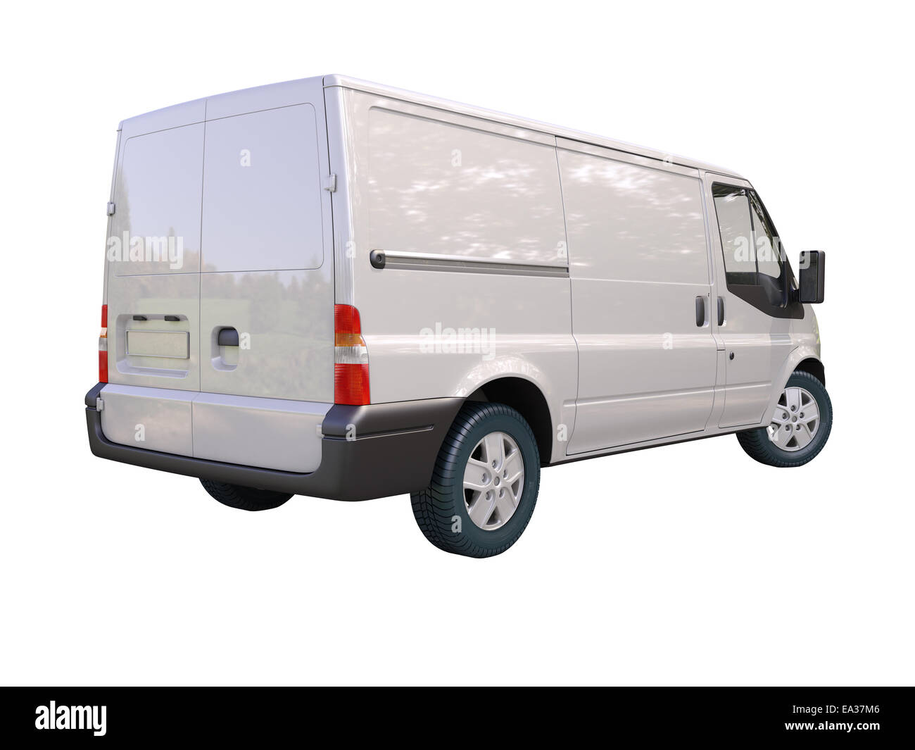 Commercial van isolated Stock Photo - Alamy