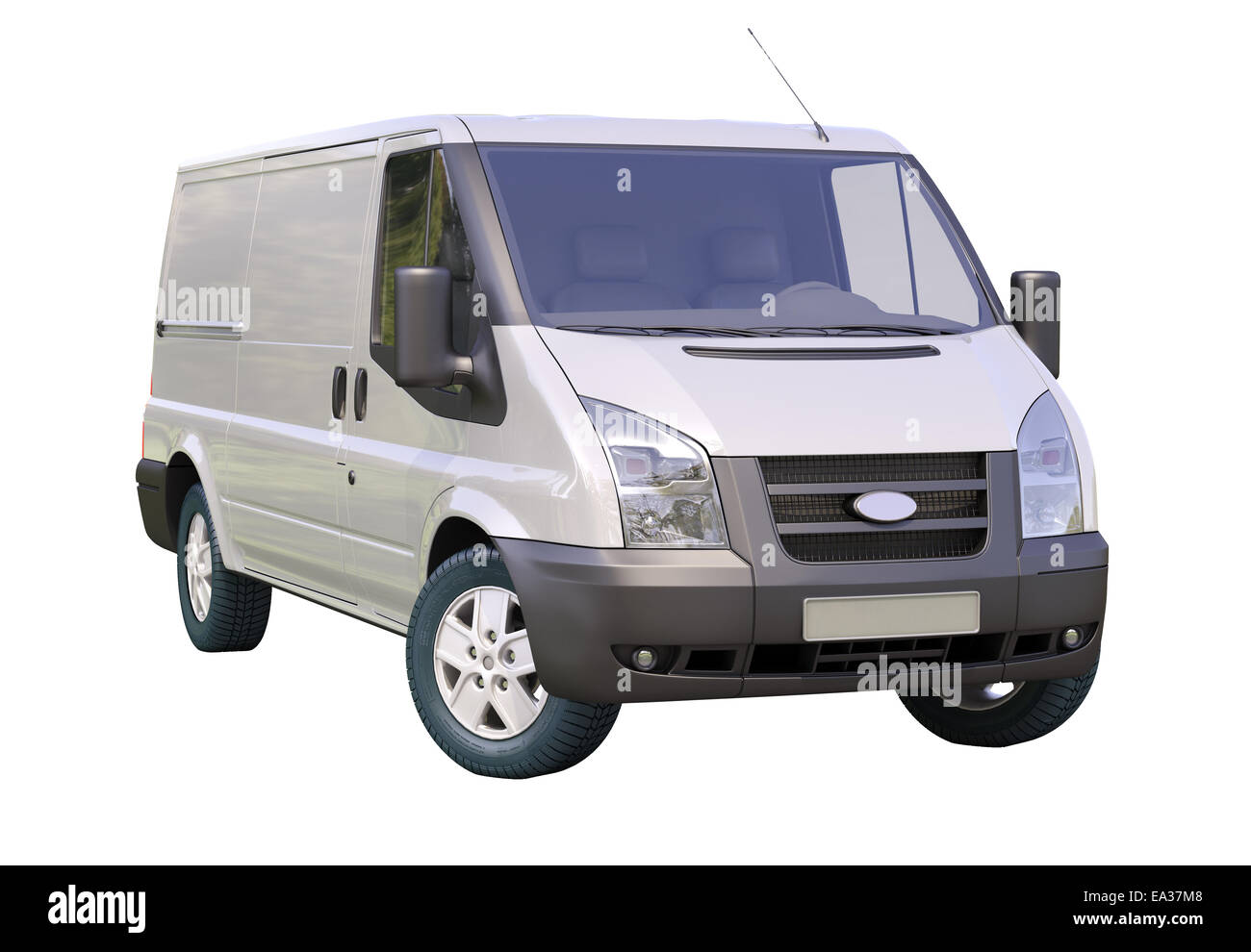 Commercial van isolated Stock Photo - Alamy