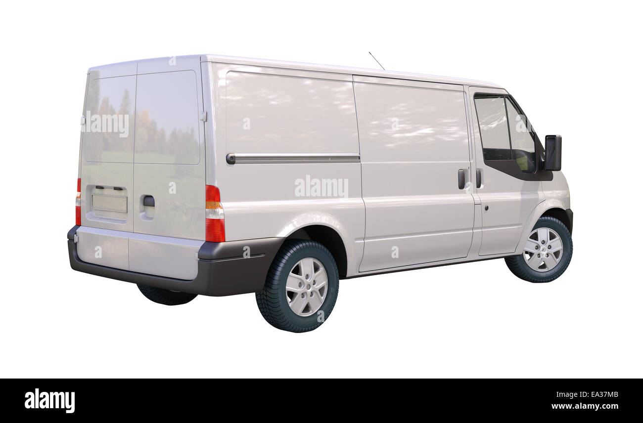 Commercial van isolated Stock Photo - Alamy