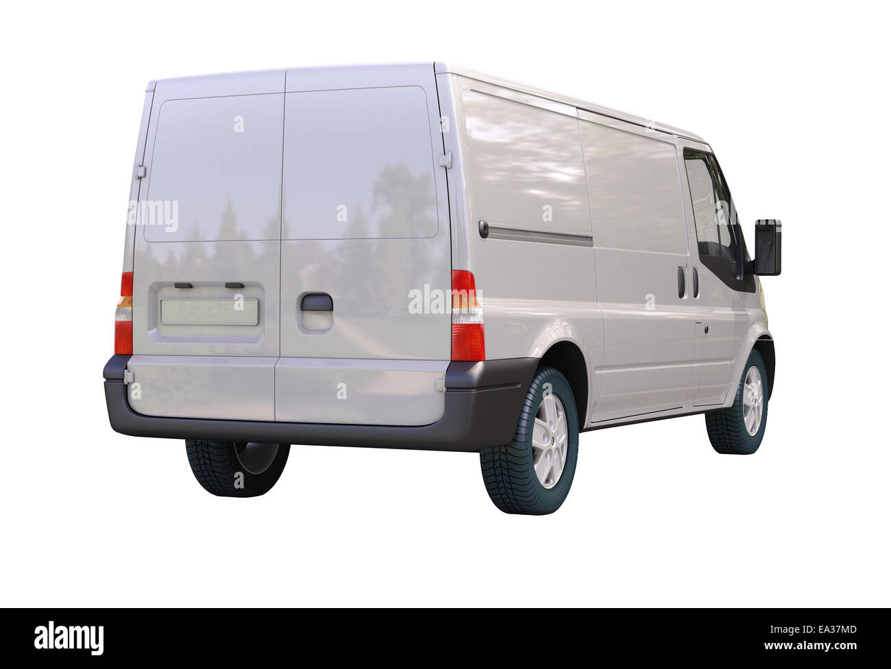 Commercial van isolated Stock Photo - Alamy