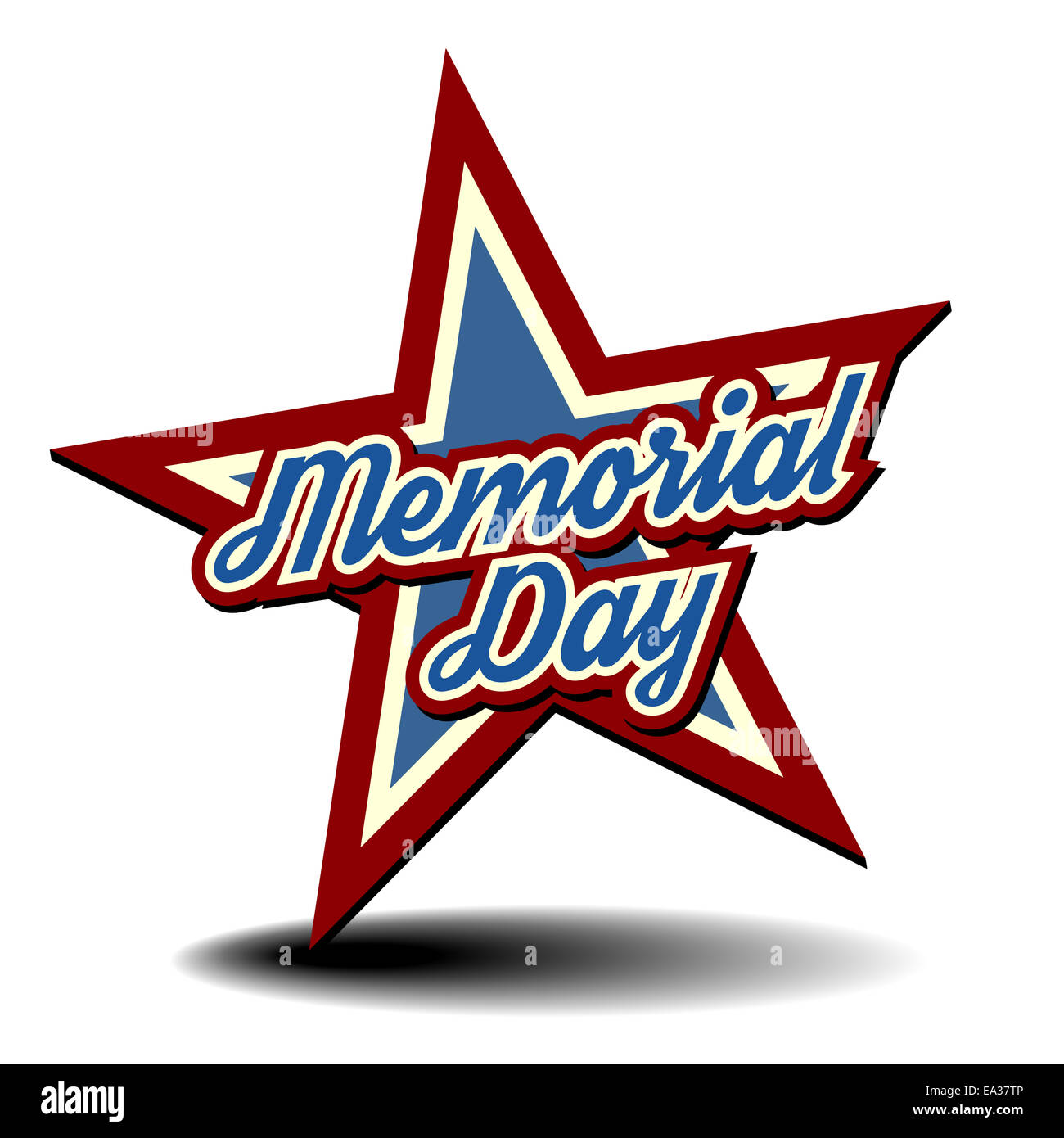 Illustration memorial day design Cut Out Stock Images & Pictures - Alamy