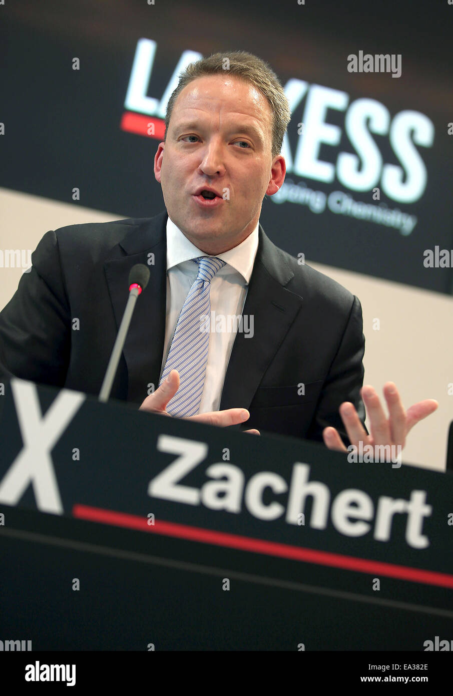 Cologne, Germany. 06th Nov, 2014. CEO of Lanxess AG Matthias Zachert ...