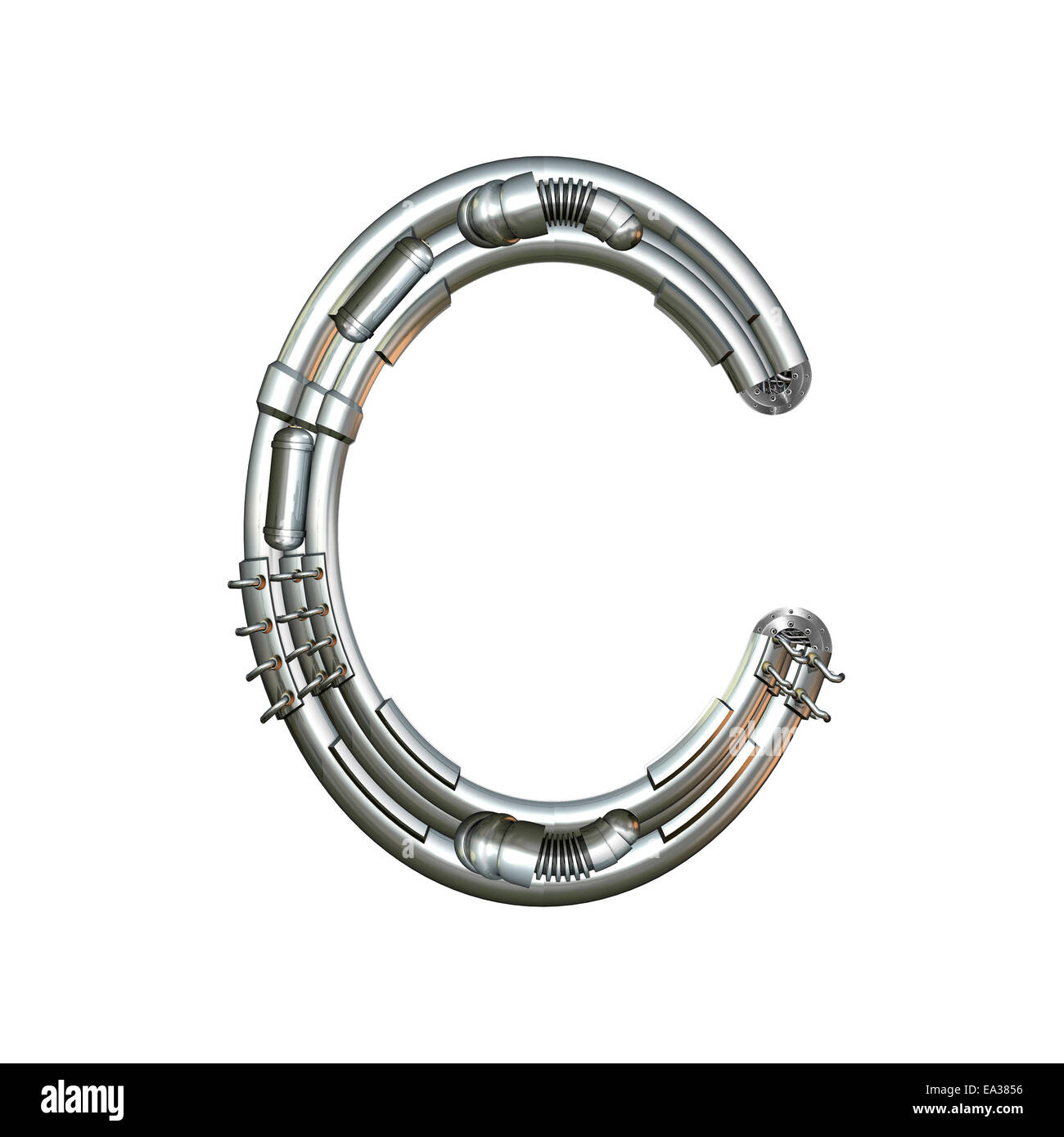 Alphabet technically, Letter C Stock Photo - Alamy