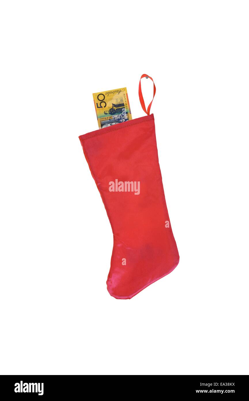 Green christmas stocking Cut Out Stock Images & Pictures - Alamy