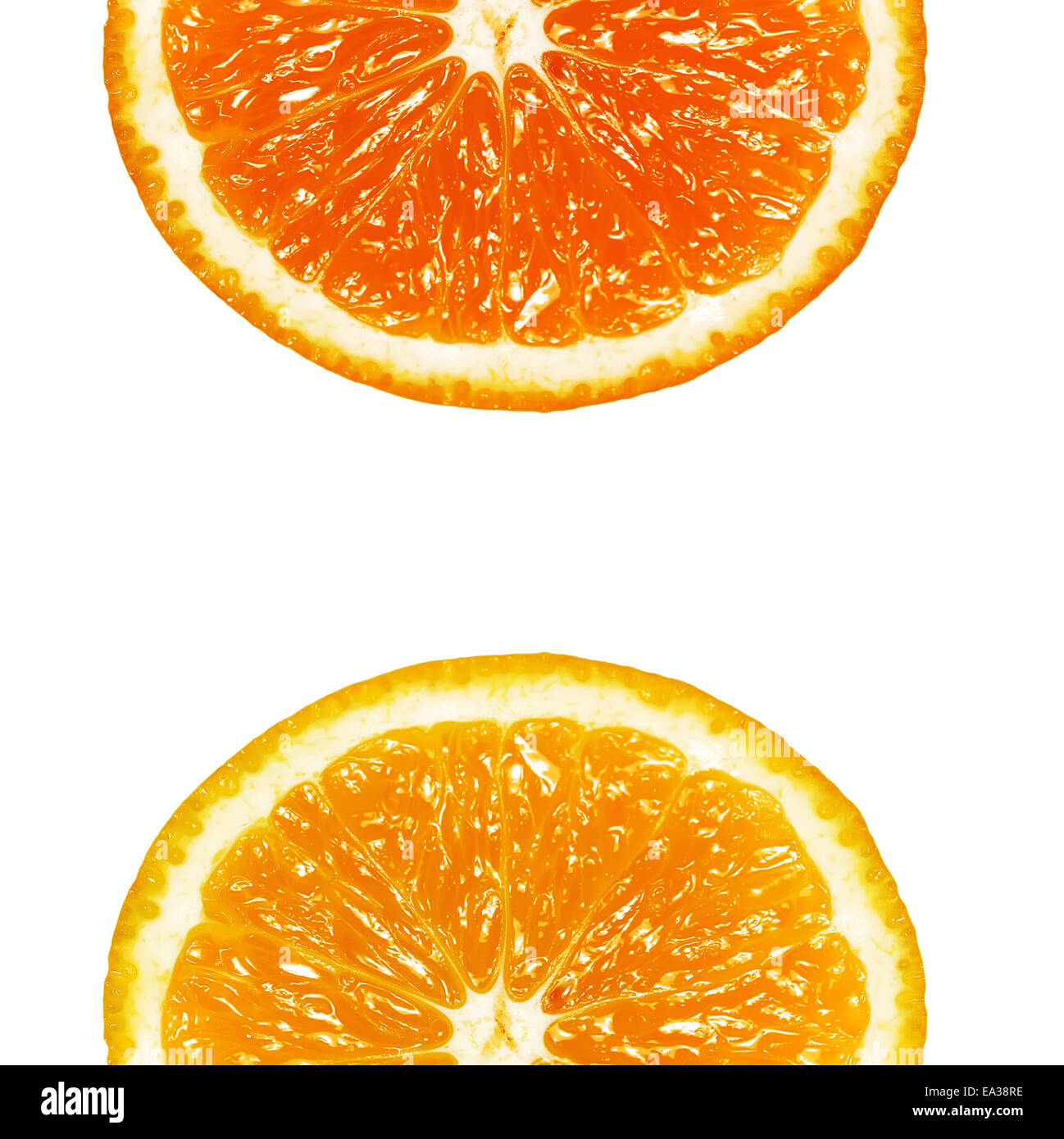 Two halves ripe orange Cut Out Stock Images & Pictures - Alamy