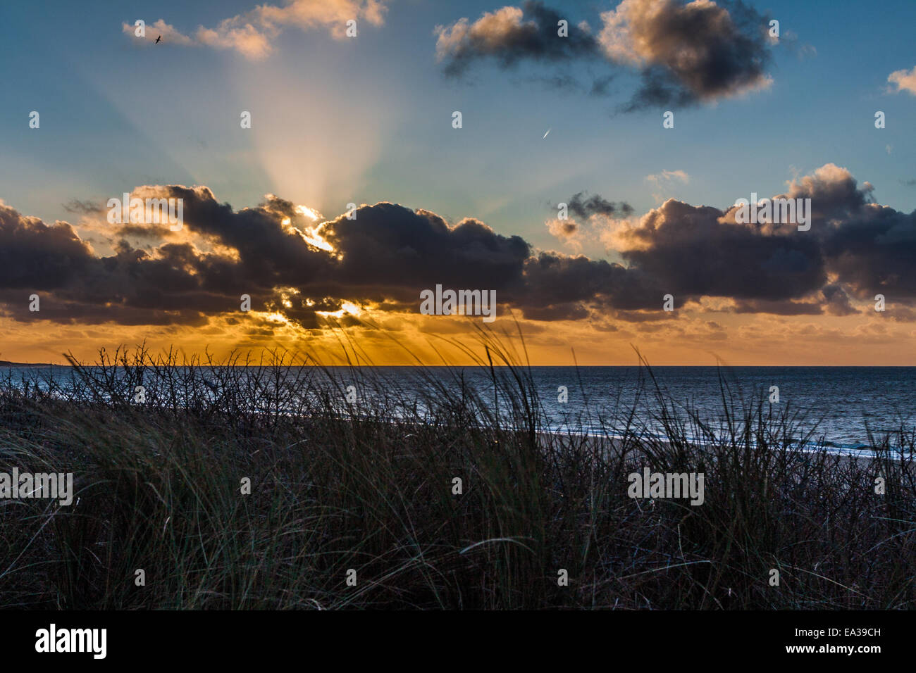 Sunset at the North Sea Stock Photo - Alamy