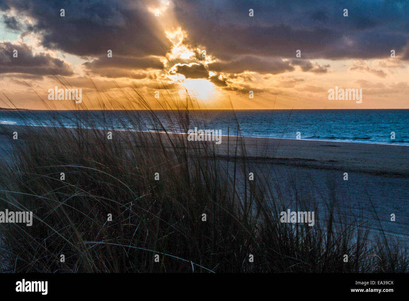 Sunset at the North Sea Stock Photo - Alamy