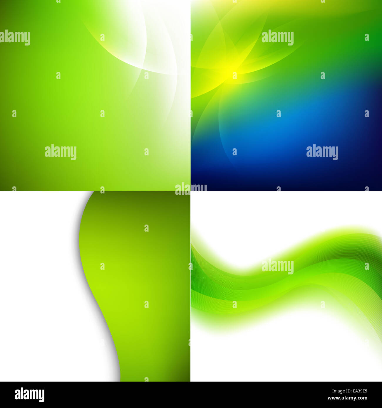 Green Nature Backgrounds Set Stock Photo - Alamy