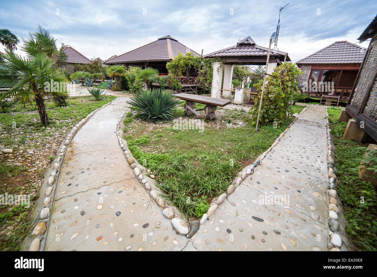 Bungalow, Gudauta, Abkhazia Stock Photo - Alamy