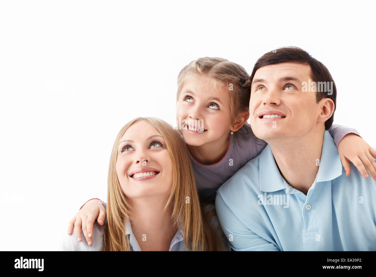 Family looking up isolated hi-res stock photography and images - Alamy