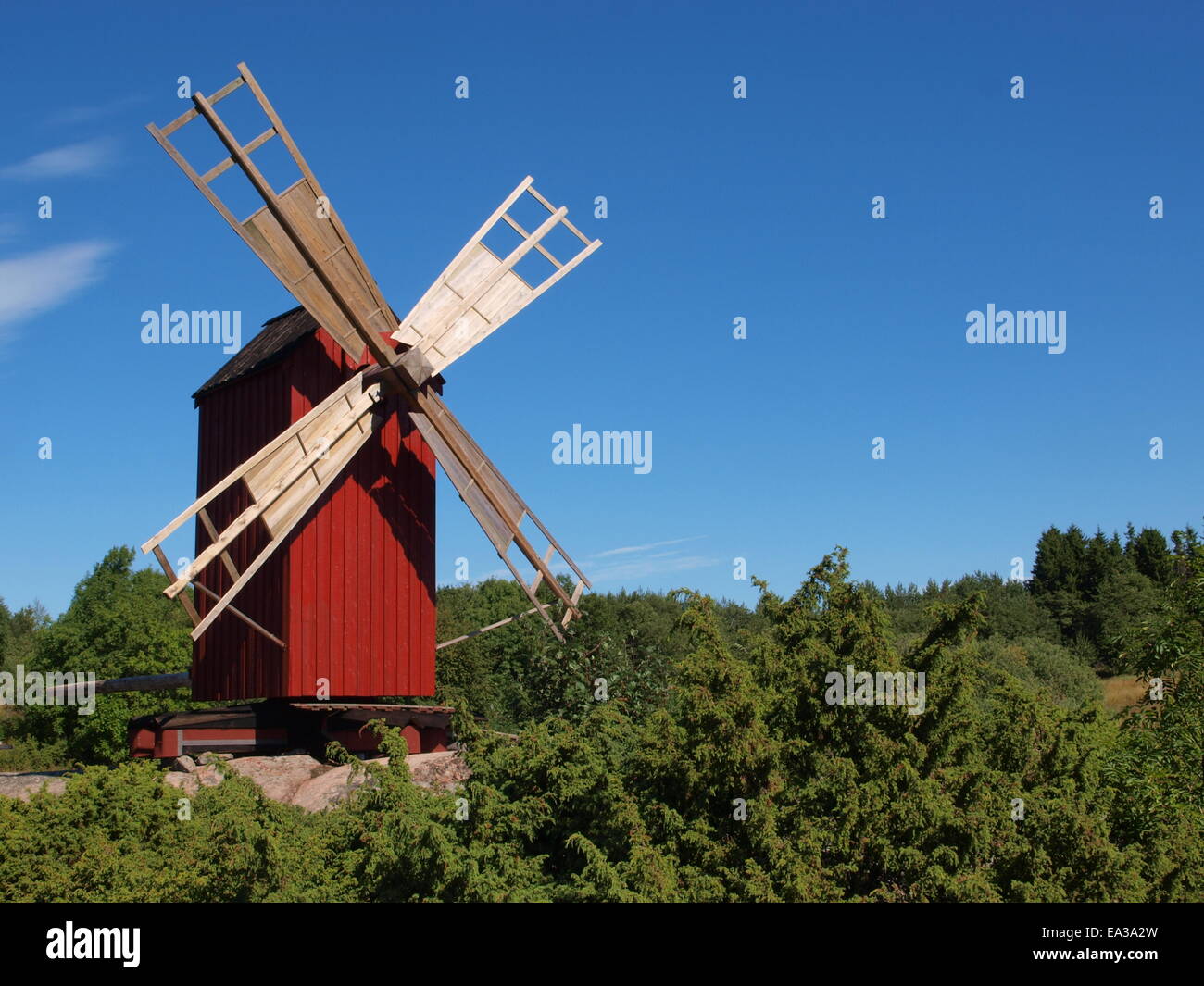 Windmill on the aland islands, Brändö Stock Photo - Alamy