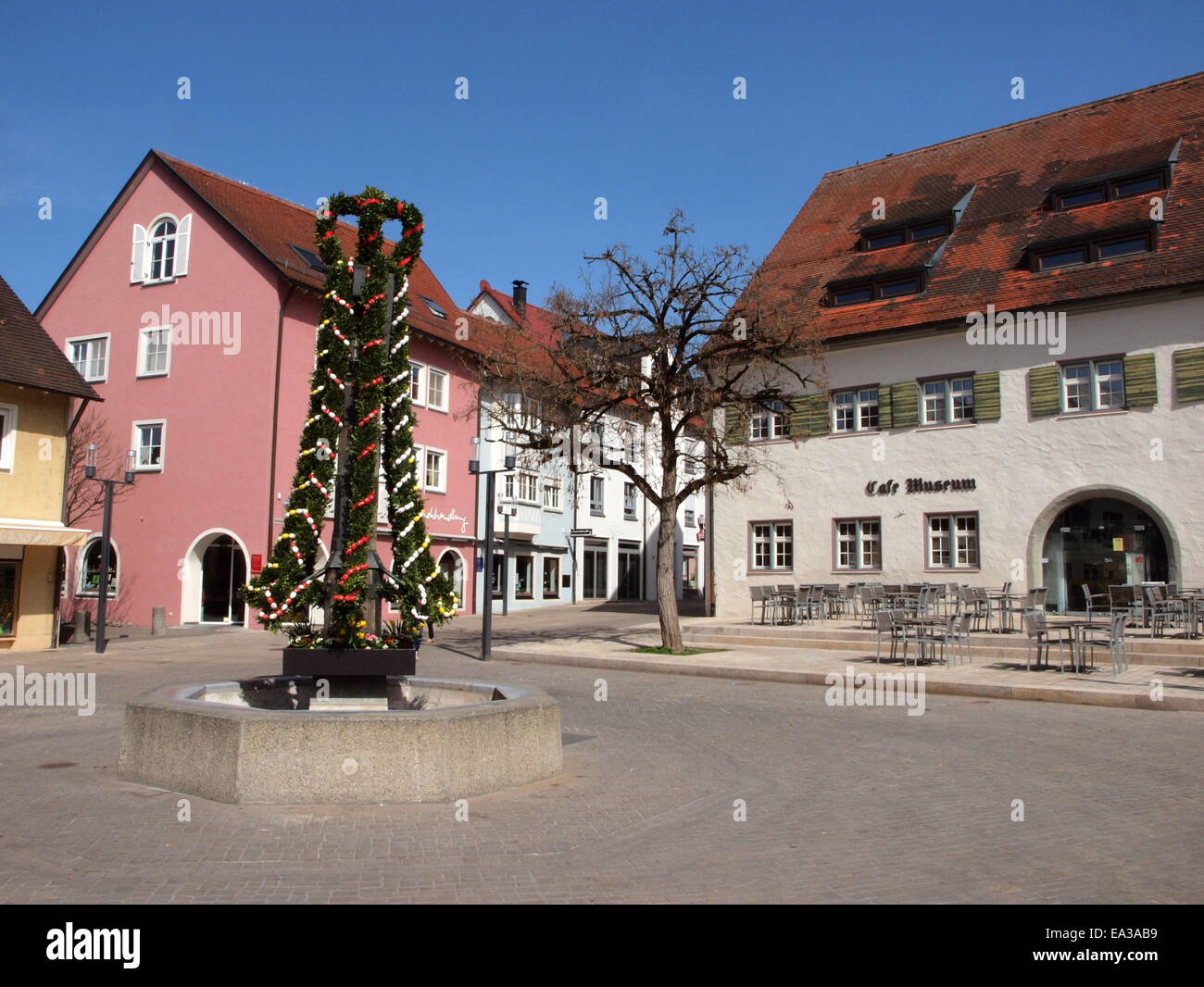 Easter well in Weingarten, Upper Swabia Stock Photo - Alamy