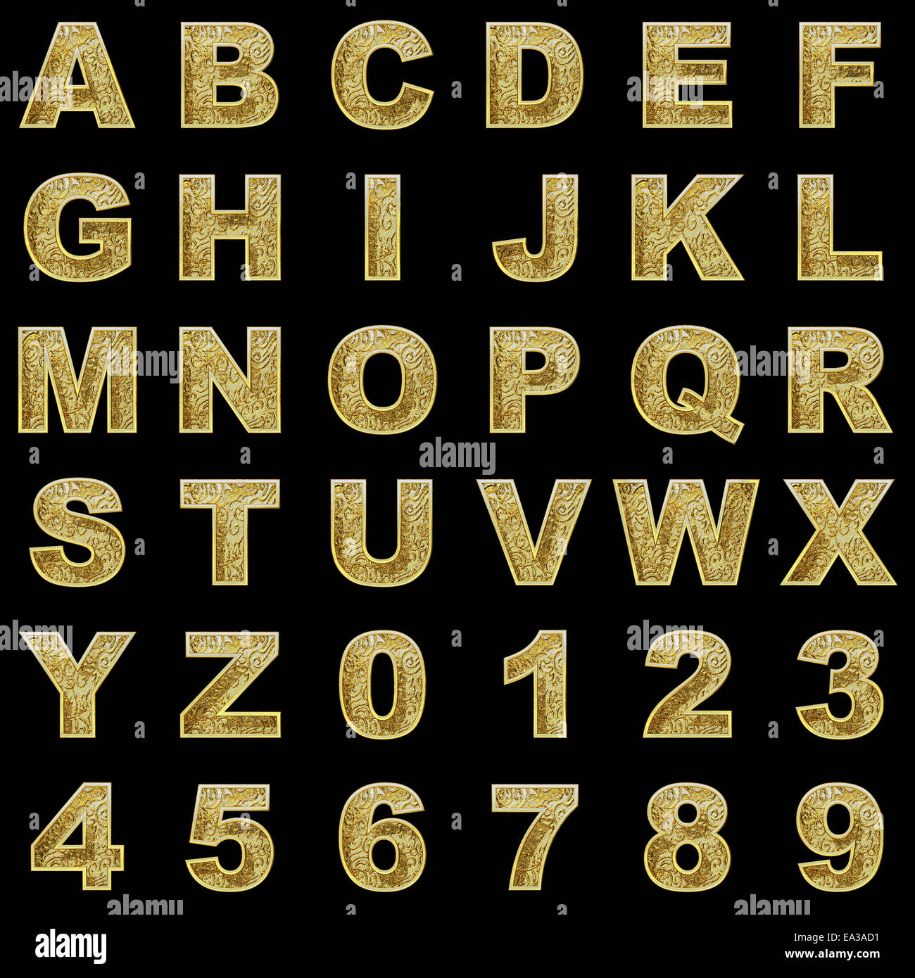 Object on black golden hi-res stock photography and images - Alamy