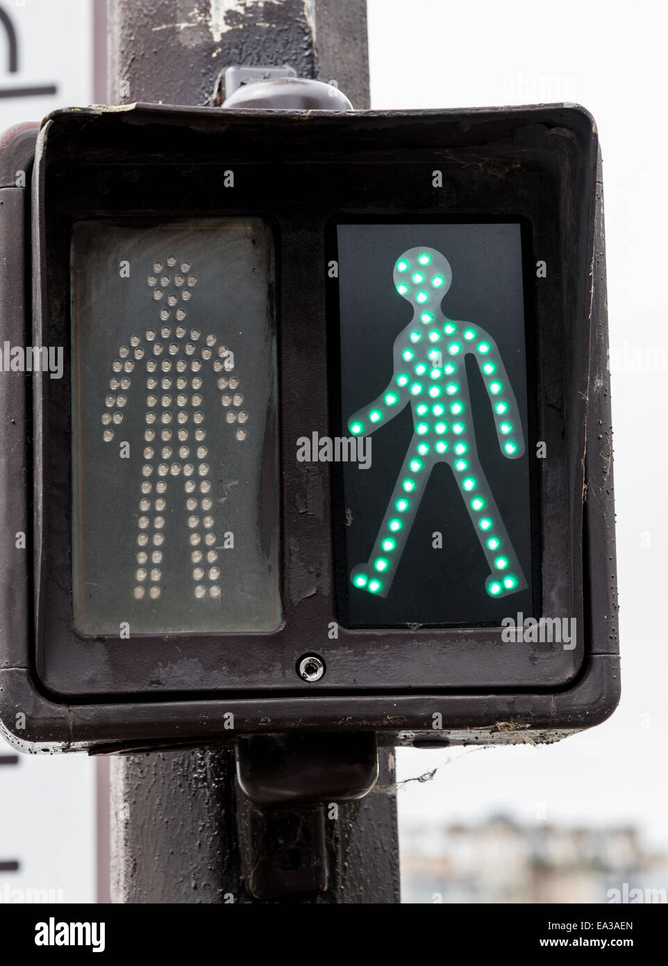 A green walk sign Stock Photo - Alamy