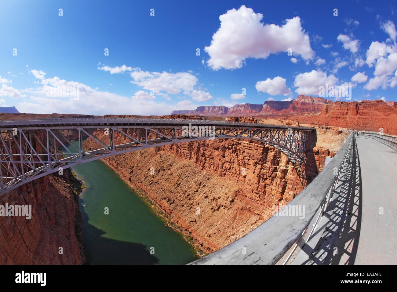 Sleek bridge in the Navajo Reservation Stock Photo - Alamy