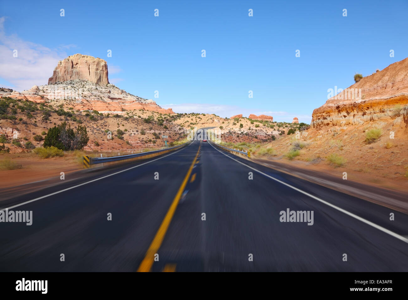 Tourism on high speed. The American highway Stock Photo - Alamy