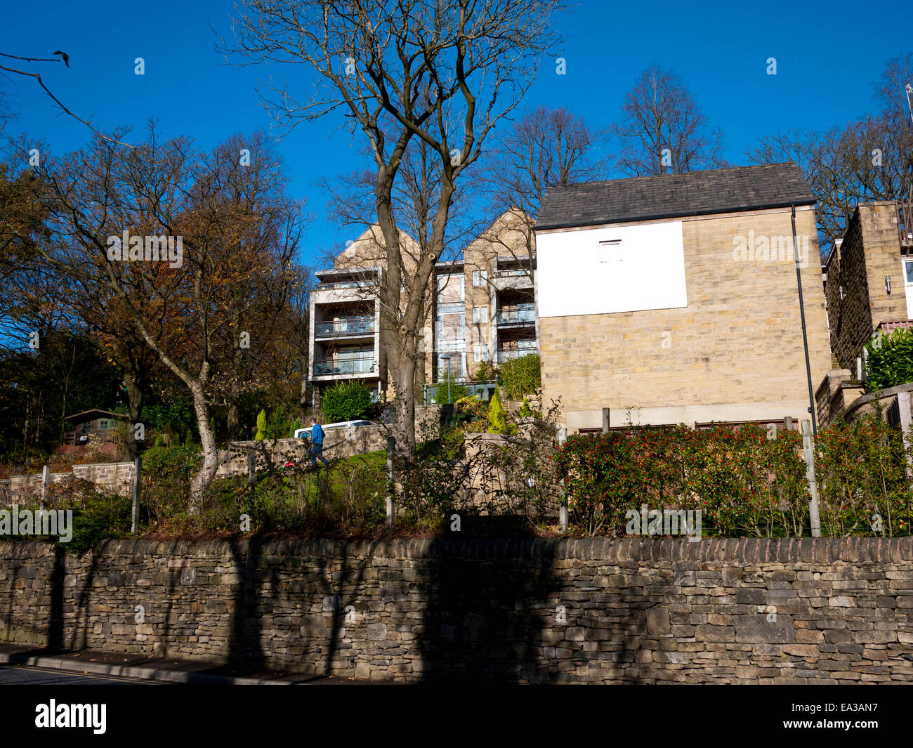 Modern upmarket flats, Grasscroft, Oldham, Lancashire, UK Stock Photo ...
