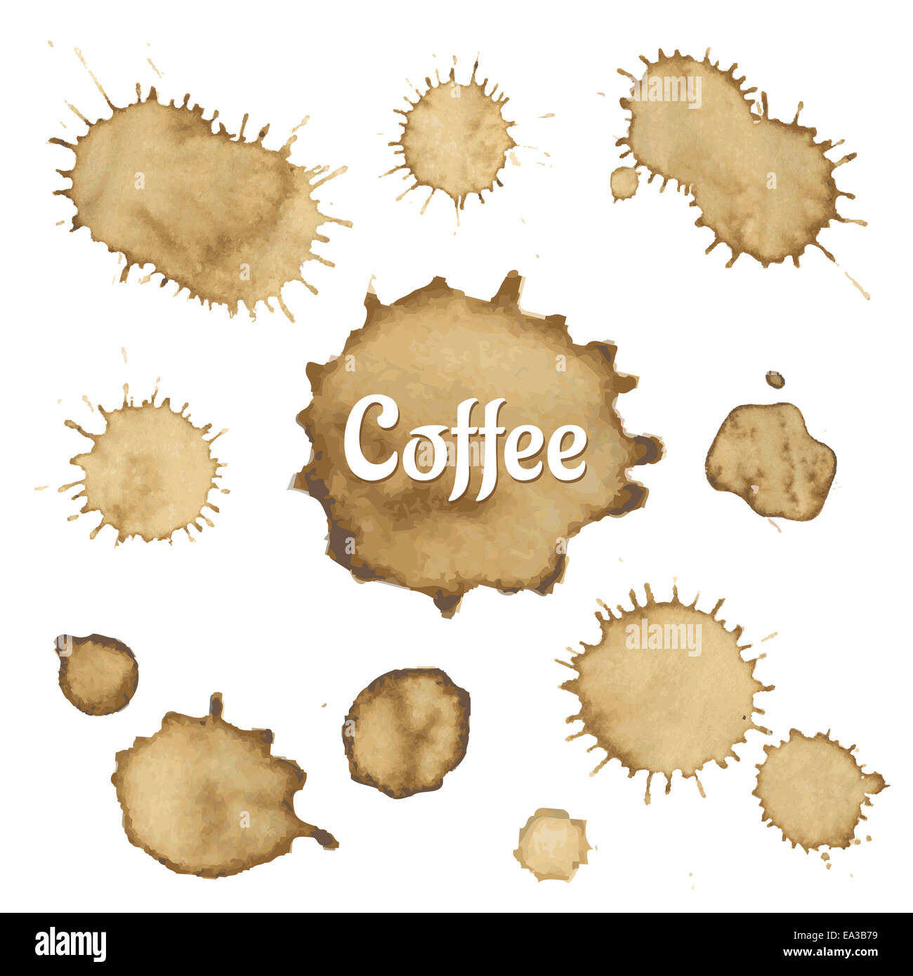 Coffee Stain Collection Stock Photo - Alamy
