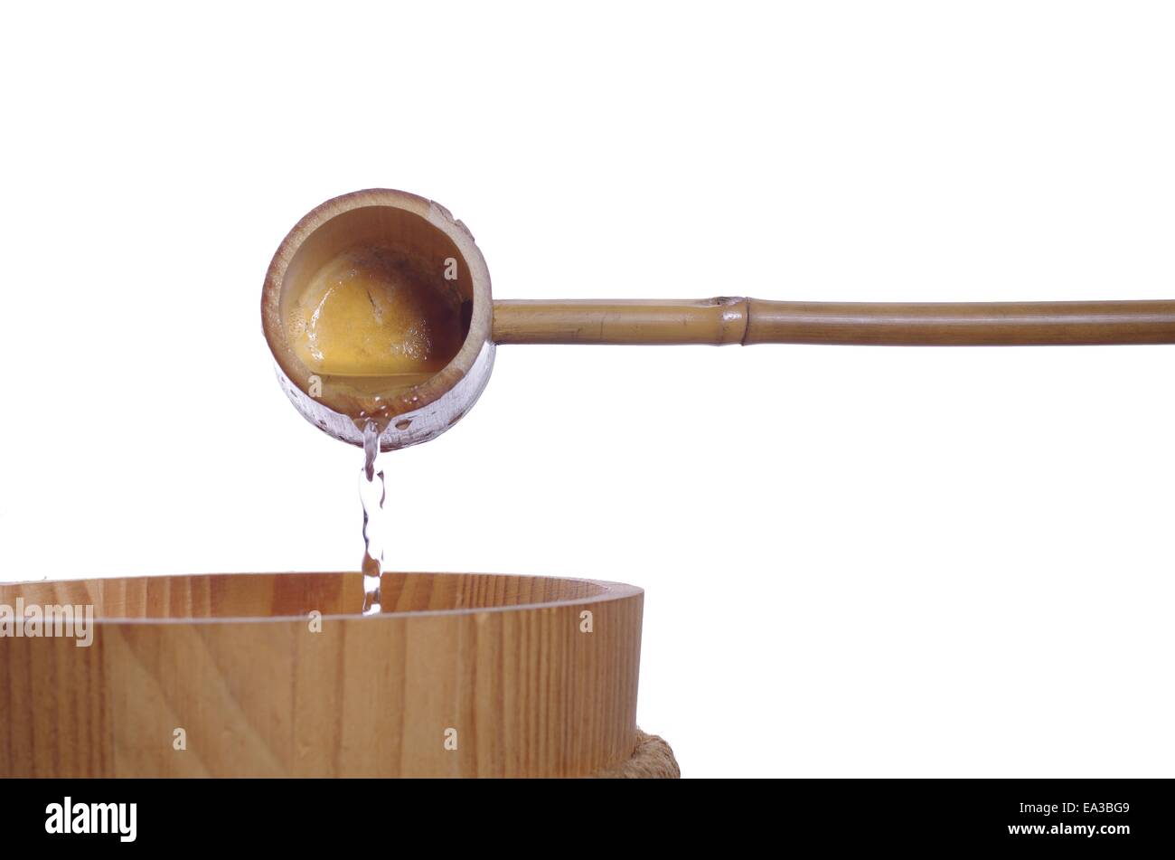 Bamboo basket ladle water pail hi-res stock photography and images - Alamy