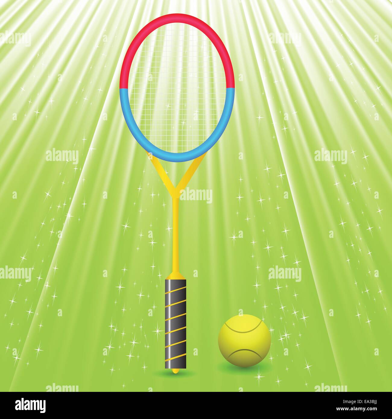 tennis racket and ball Stock Photo - Alamy