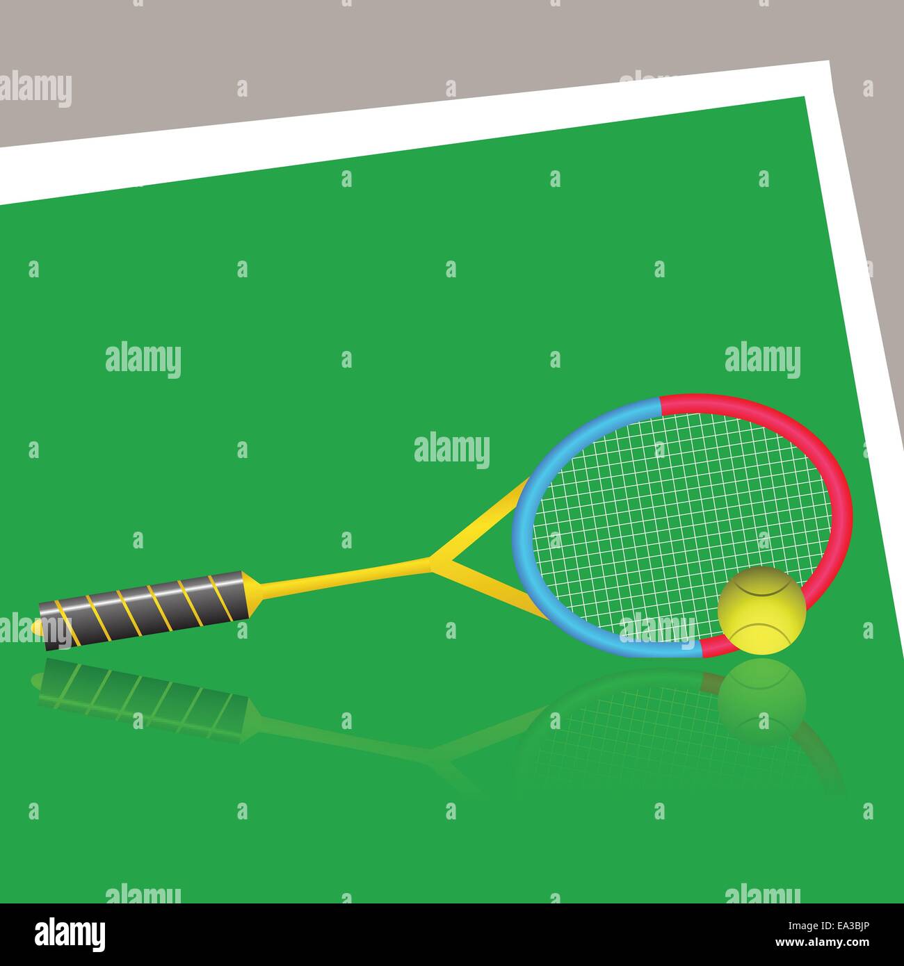 tennis racket and ball Stock Photo - Alamy