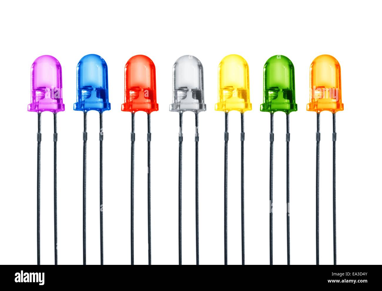 White line light emitting diode Cut Out Stock Images & Pictures - Alamy