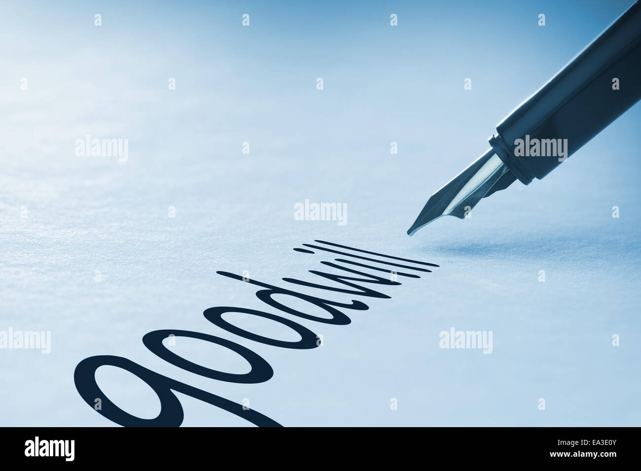 Fountain pen writing Goodwill Stock Photo - Alamy