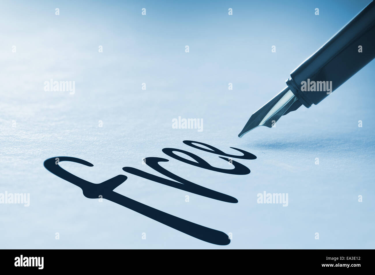 Fountain pen writing Free Stock Photo - Alamy