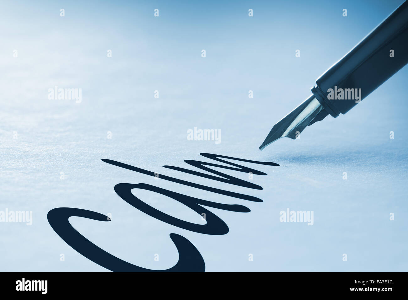 Fountain pen writing Calm Stock Photo - Alamy